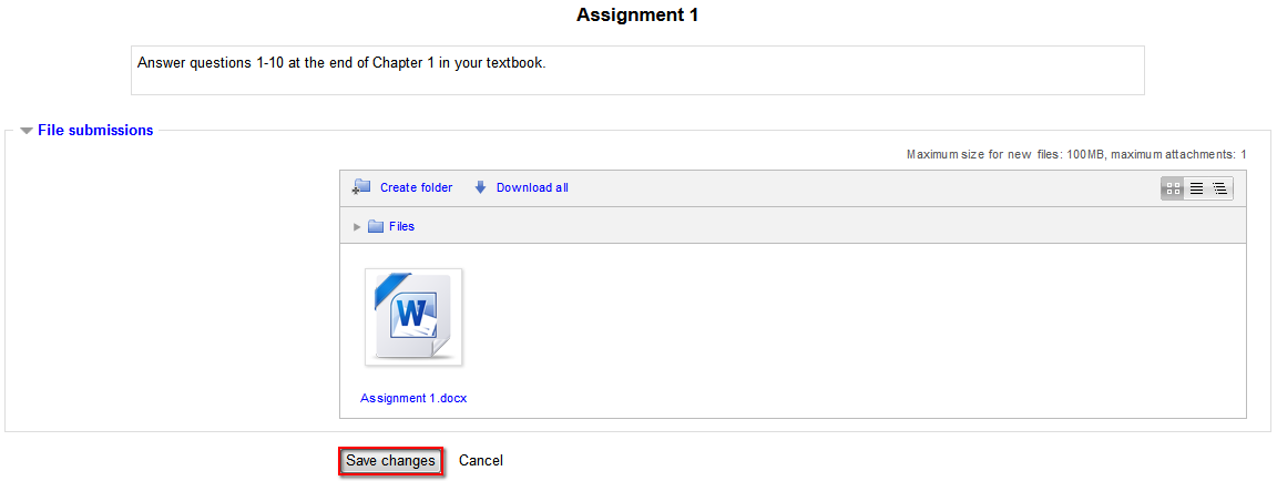 How to Submit an Upload File Assignment in Moodle | Berkshire Community College